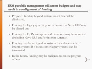 The Department of the Navy Financial management (ERP) | PPT