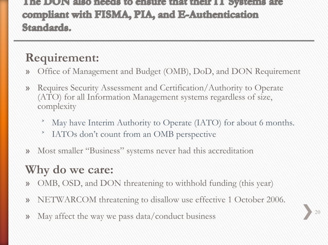 The Department of the Navy Financial management (ERP) | PPT | Operating ...