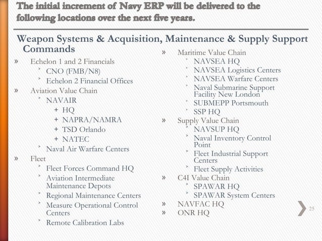 The Department of the Navy Financial management (ERP) | PPT | Operating ...