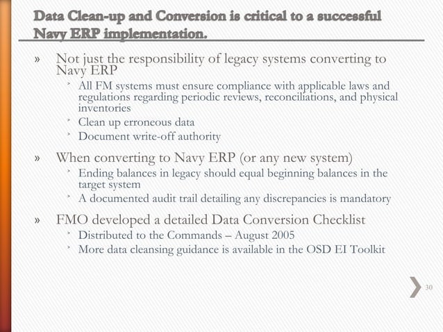 The Department of the Navy Financial management (ERP) | PPT | Operating ...