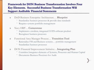 The Department of the Navy Financial management (ERP) | PPT