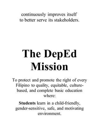 The dep ed vision | DOCX
