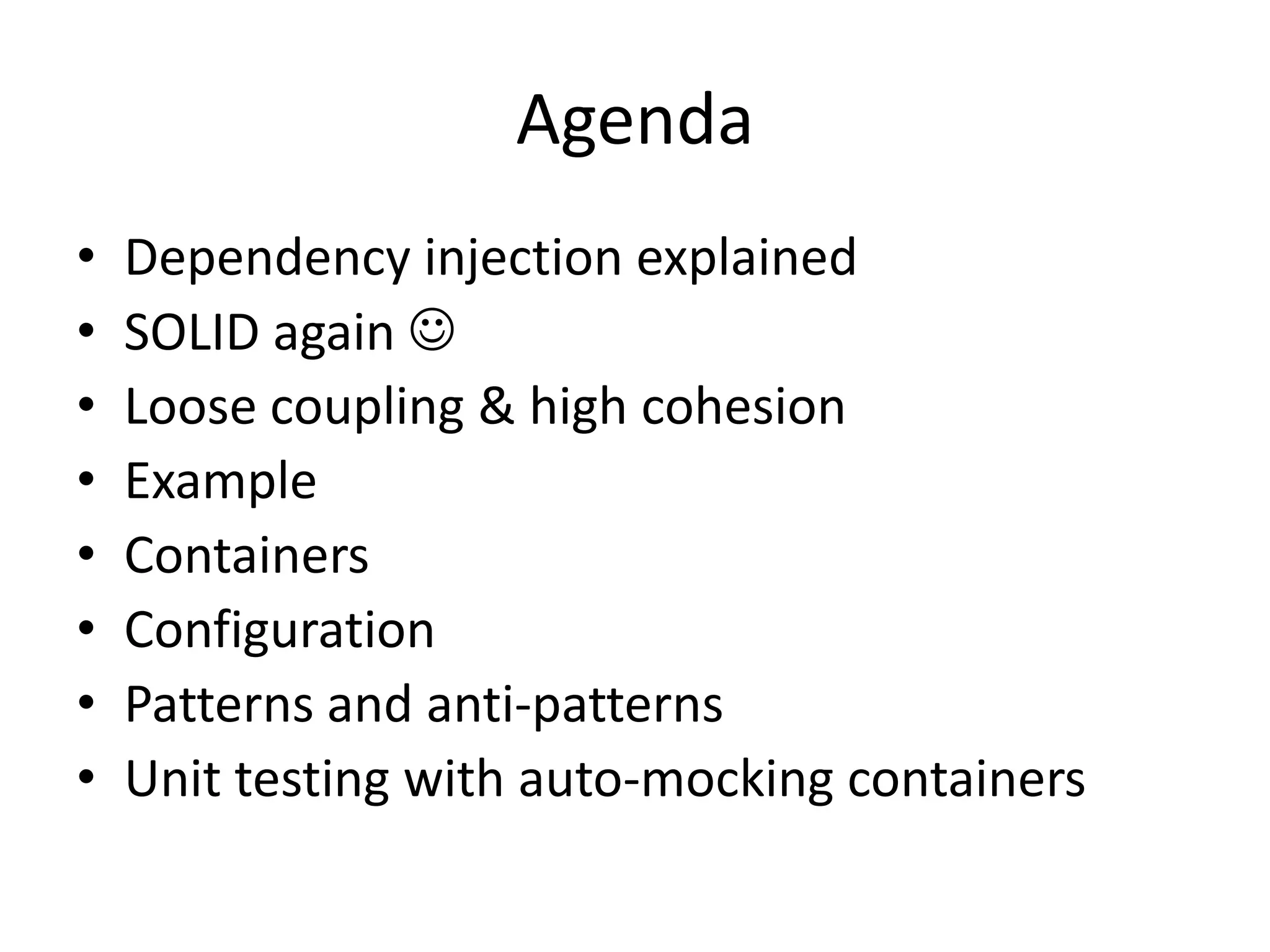 The Dependency Injection - Sorin Damian, Software Developer@RomSoft | PPTX | Programming ...