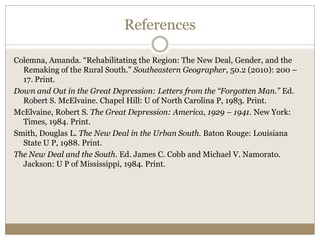 The Depression-Era South | PPT