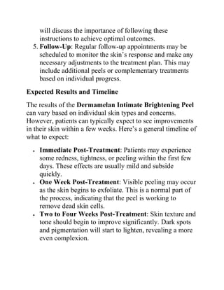 (article1).A Deep Dive into Dermamelan Intimate Brightening Peel ...