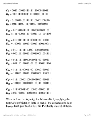 The des algorithm illustrated | PDF
