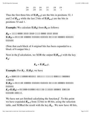 The des algorithm illustrated | PDF