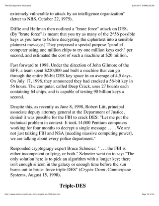 The des algorithm illustrated | PDF