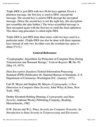 The des algorithm illustrated | PDF
