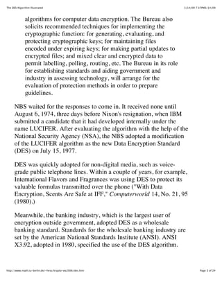 The des algorithm illustrated | PDF