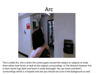 The descent camera shots analysis | PPTX | Cameras and Camcorders | Consumer Electronics