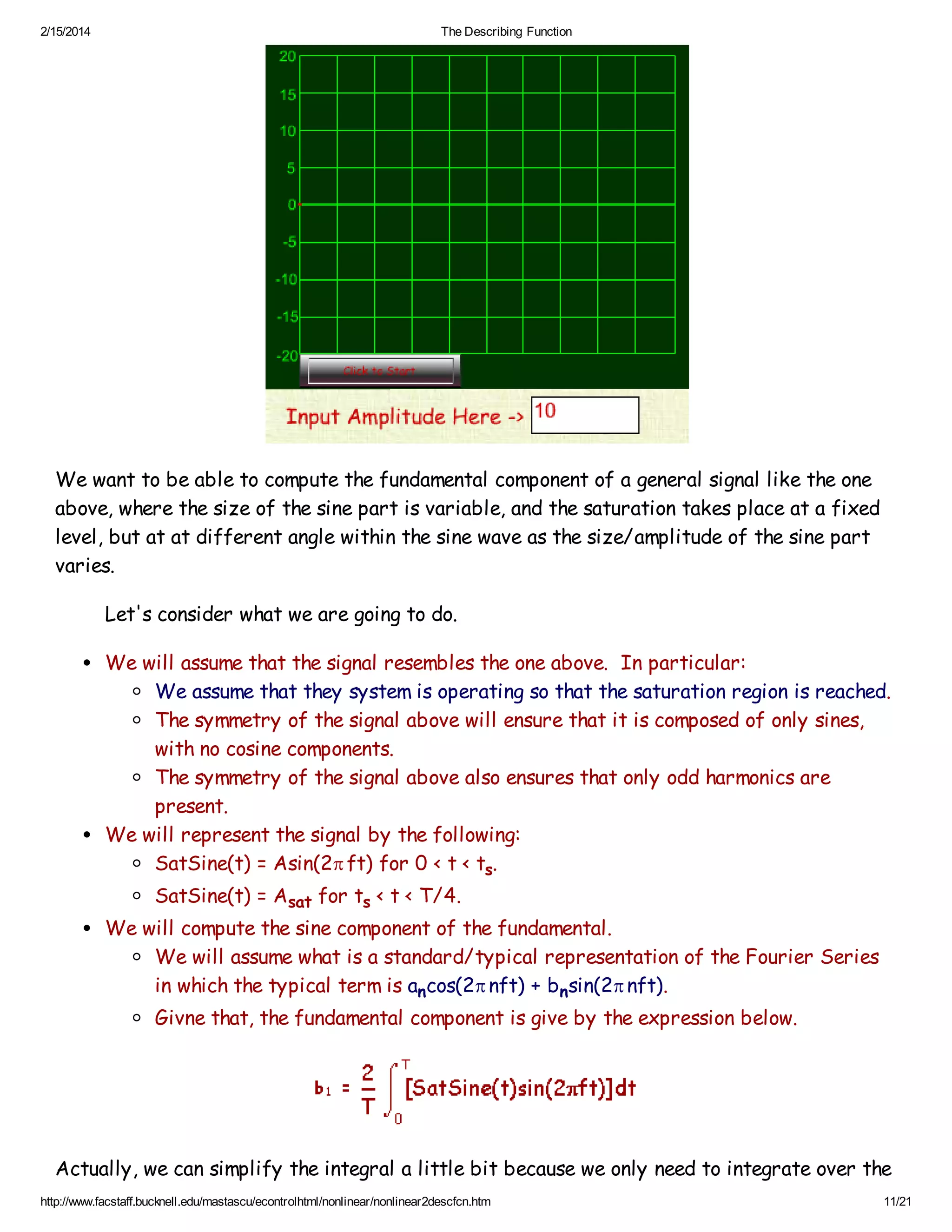 The describing function | PDF