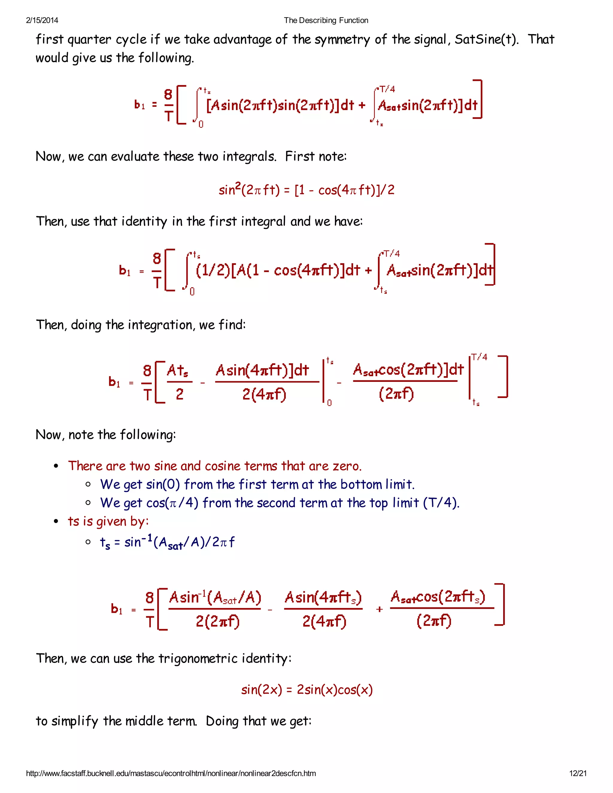 The describing function | PDF