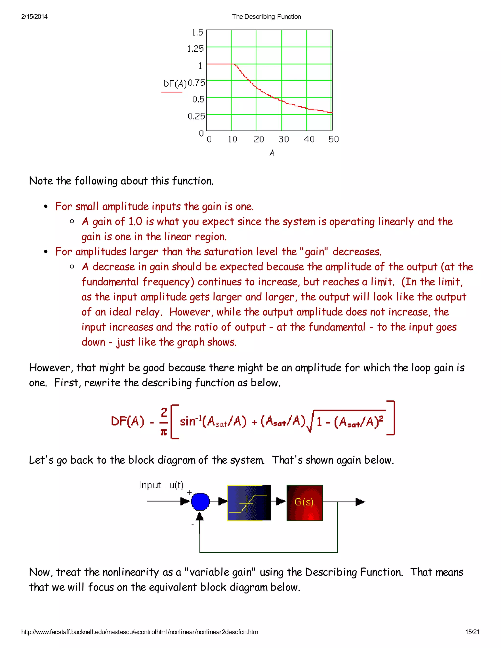The describing function | PDF