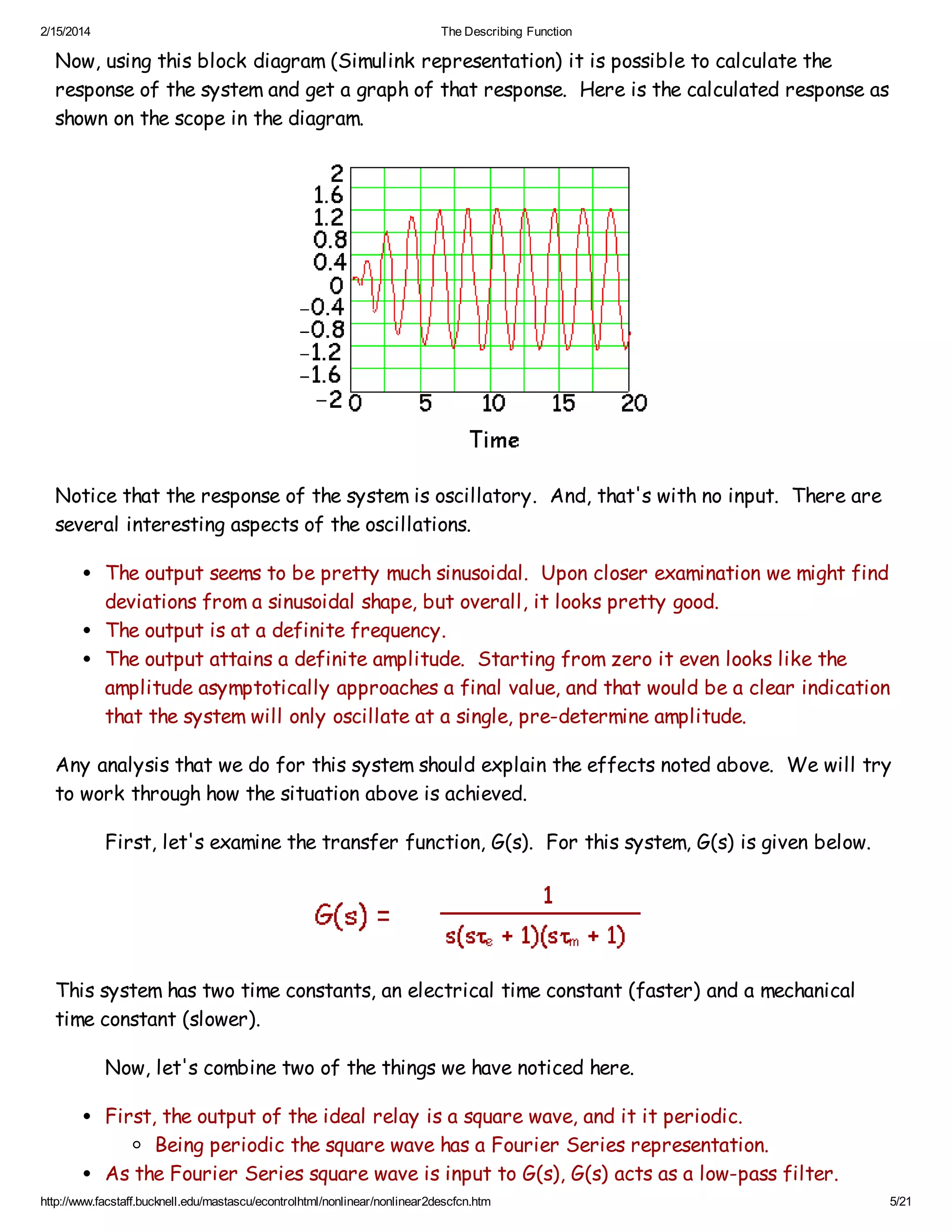 The describing function | PDF