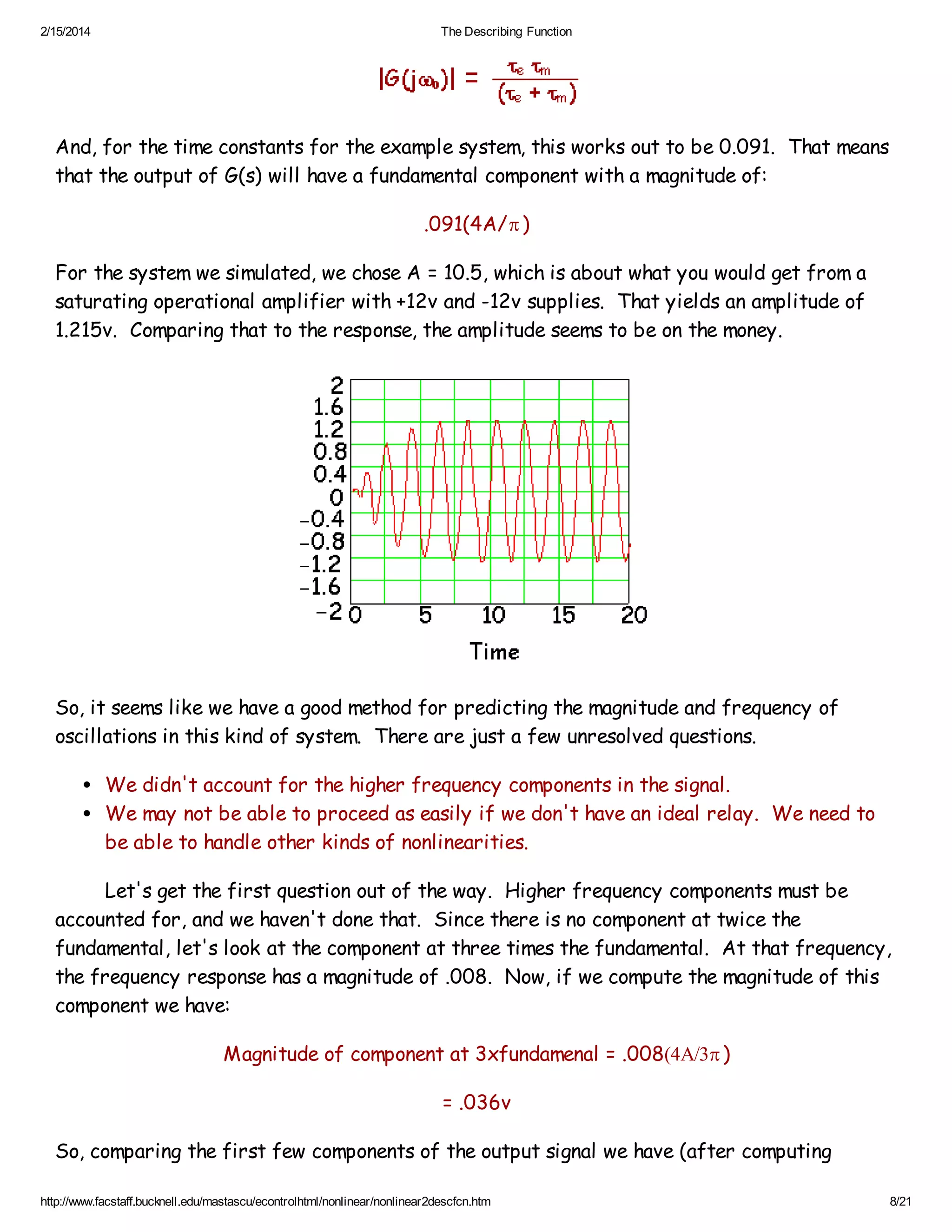 The describing function | PDF