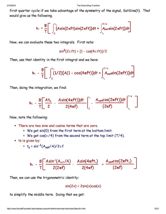 The describing function | PDF