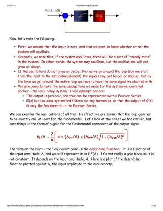 The describing function | PDF
