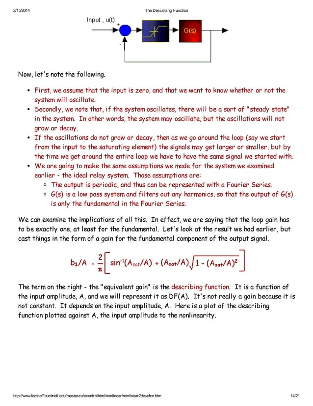 The describing function | PDF