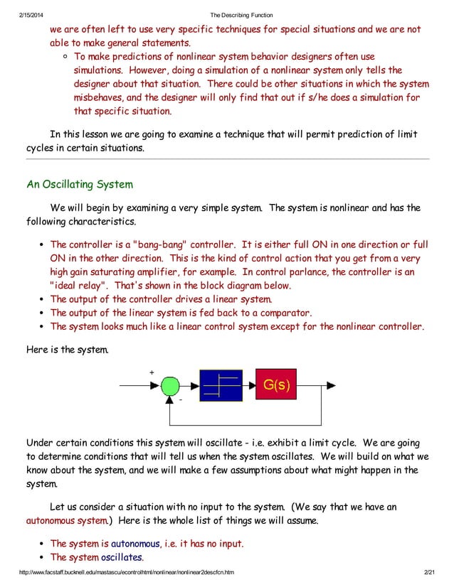 The describing function | PDF