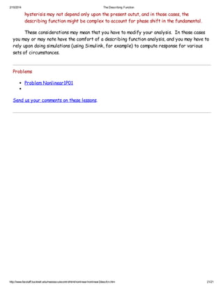 The describing function | PDF