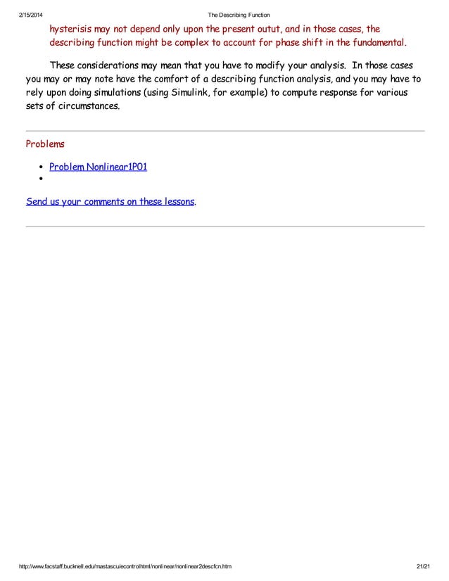 The describing function | PDF