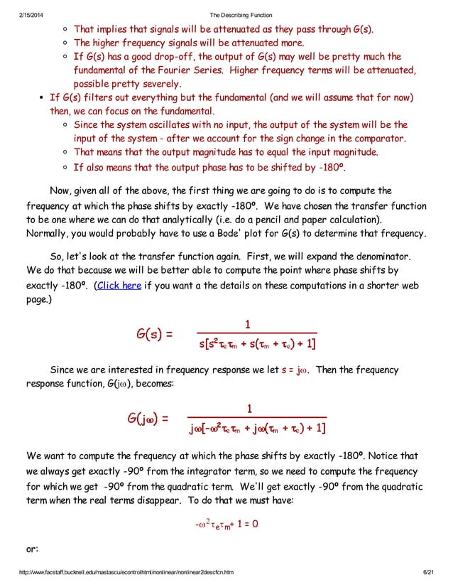 The describing function | PDF