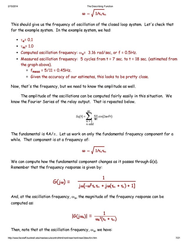 The describing function | PDF