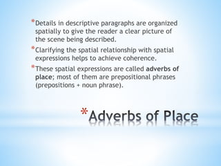 The Descriptive Paragraph | PPTX