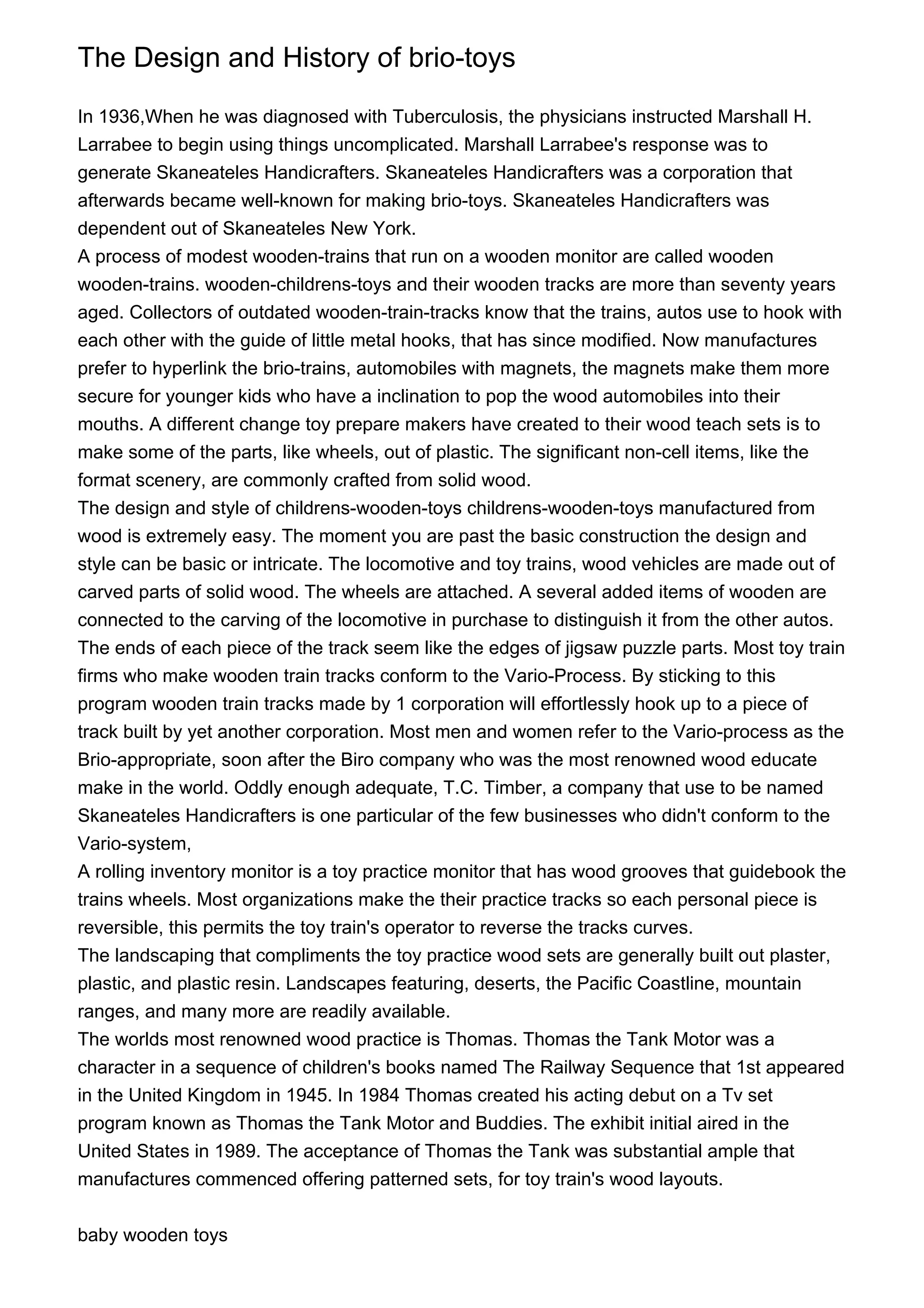 The Design and History of brio-toys | PDF