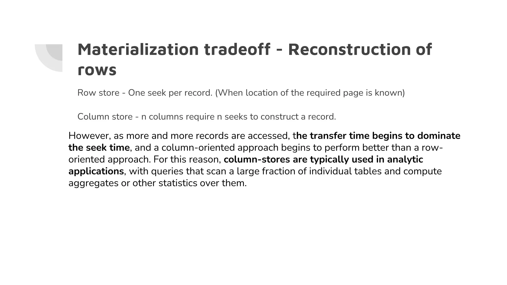 The design and implementation of modern column oriented databases | PPT