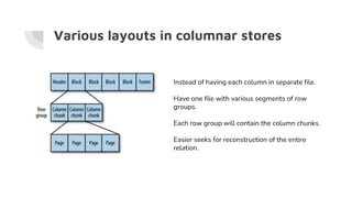 The design and implementation of modern column oriented databases | PPT