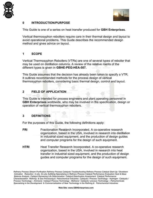 The Design and Layout of Vertical Thermosyphon Reboilers | PDF ...
