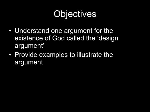 The Design Argument | PPT