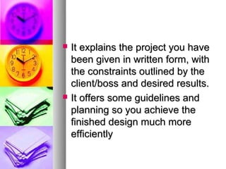 HSC Design and Technology. The design brief | PPT