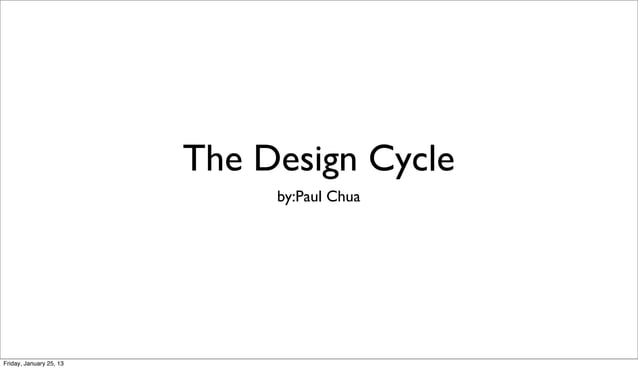 The design cycle by paul | PDF