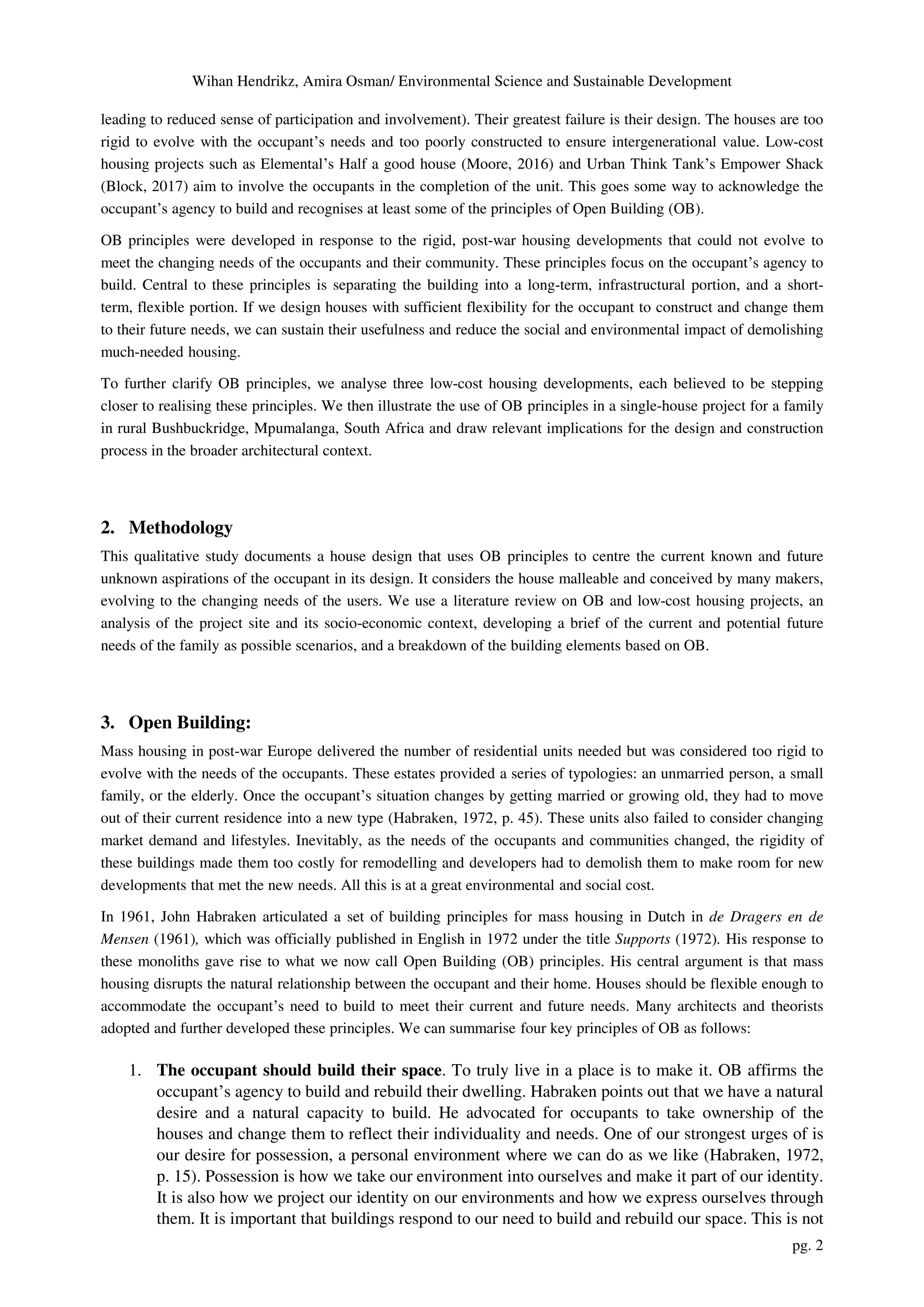 The design of a rural house in Bushbuckridge, South Africa: An Open Building interpretation | PDF
