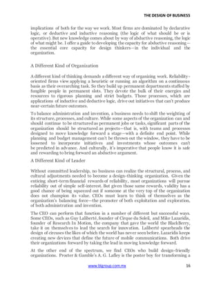 The design of business roger martin | DOCX