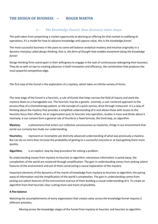 The design of business roger martin | PDF