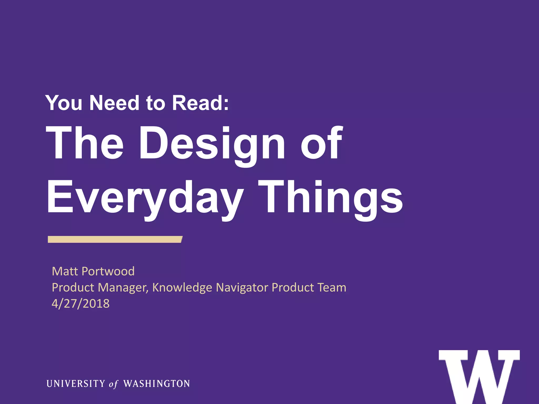 The Design of Everyday Things | PPTX