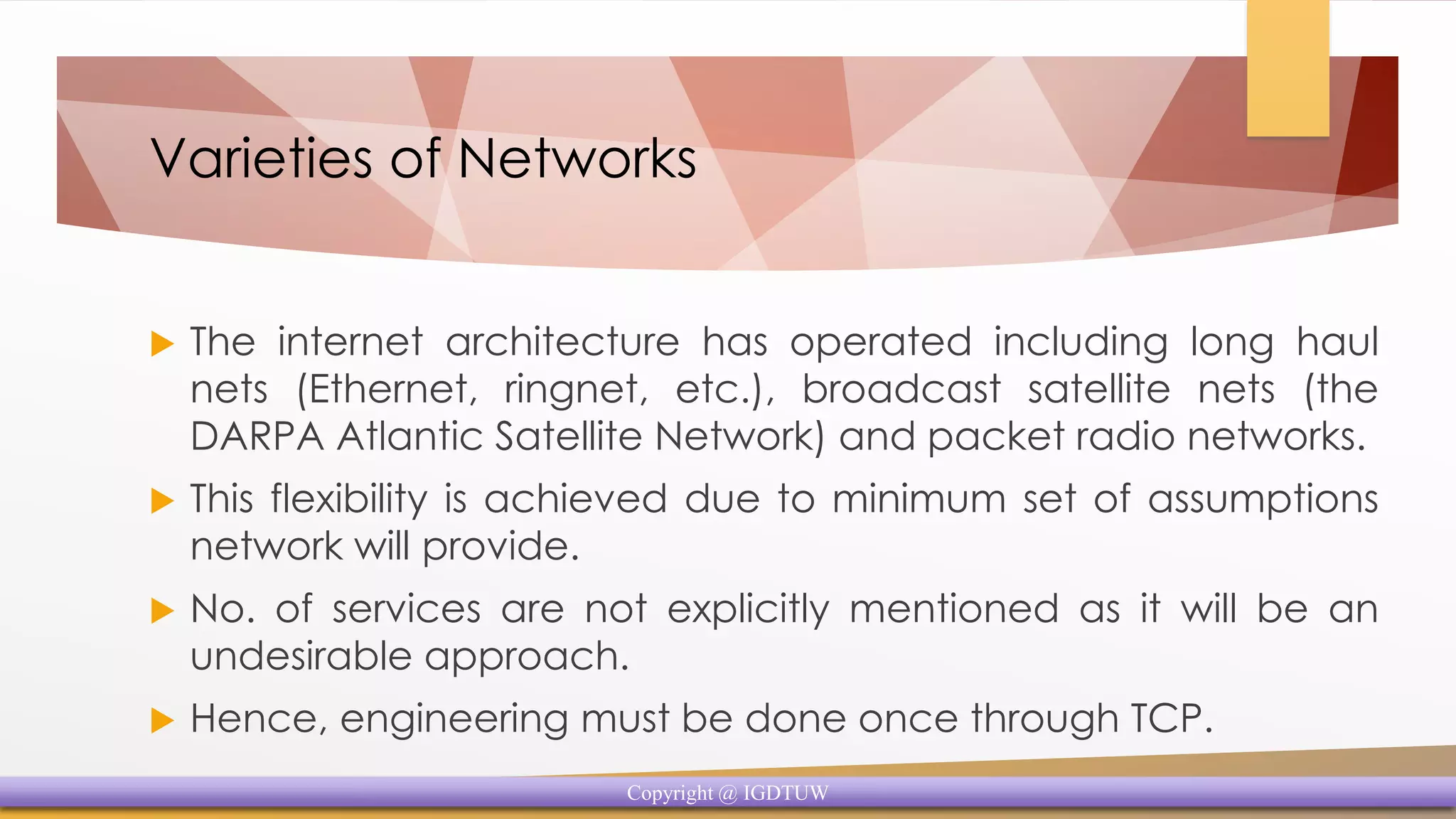 The design philosophy of DARPA internet protocols | PPTX