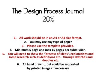 DESIGN PROCESS JOURNAL #1 | PDF