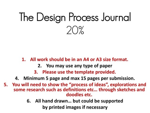 DESIGN PROCESS JOURNAL #1 | PDF