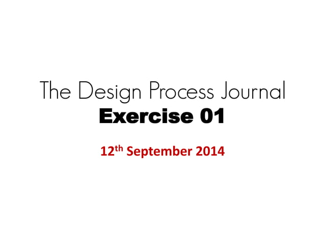 The design process journal 01 2 | PPT | Free Download