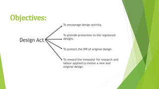 The Designs Act, 2000 | PPTX