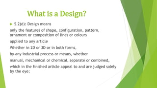 The Designs Act, 2000 | PPTX