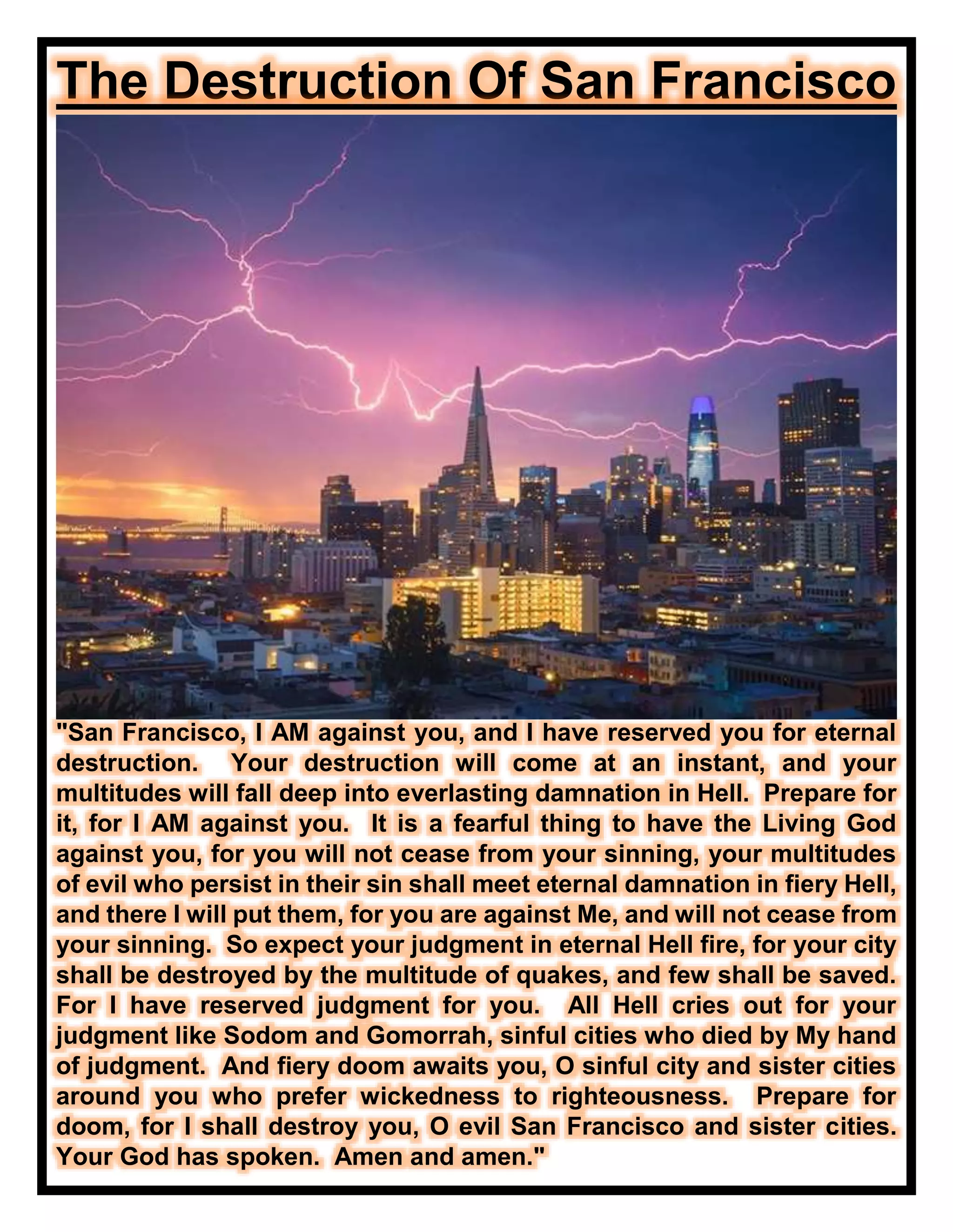 The Destruction Of San Francisco.docx