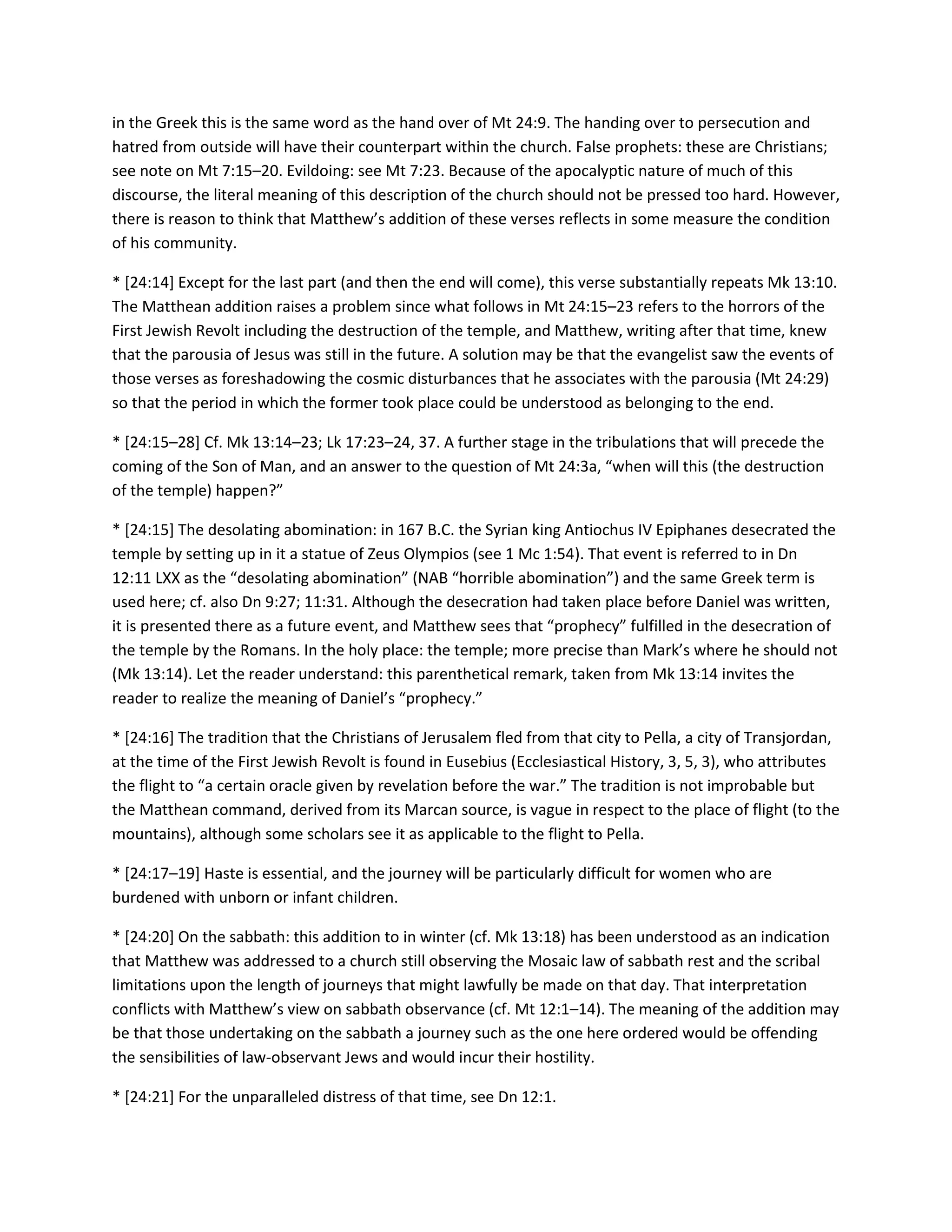 The destruction of the temple foretold | DOCX