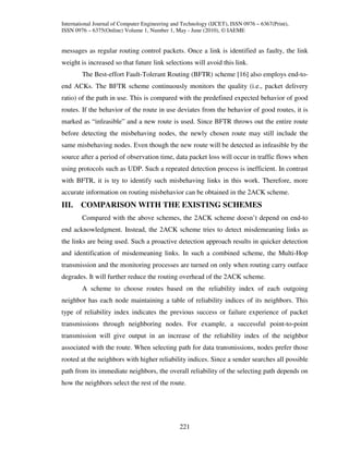 The detection of routing misbehavior in mobile ad hoc networks | PDF