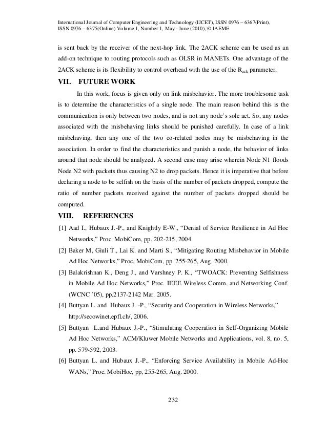 The Detection Of Routing Misbehavior In Mobile Ad Hoc Networks